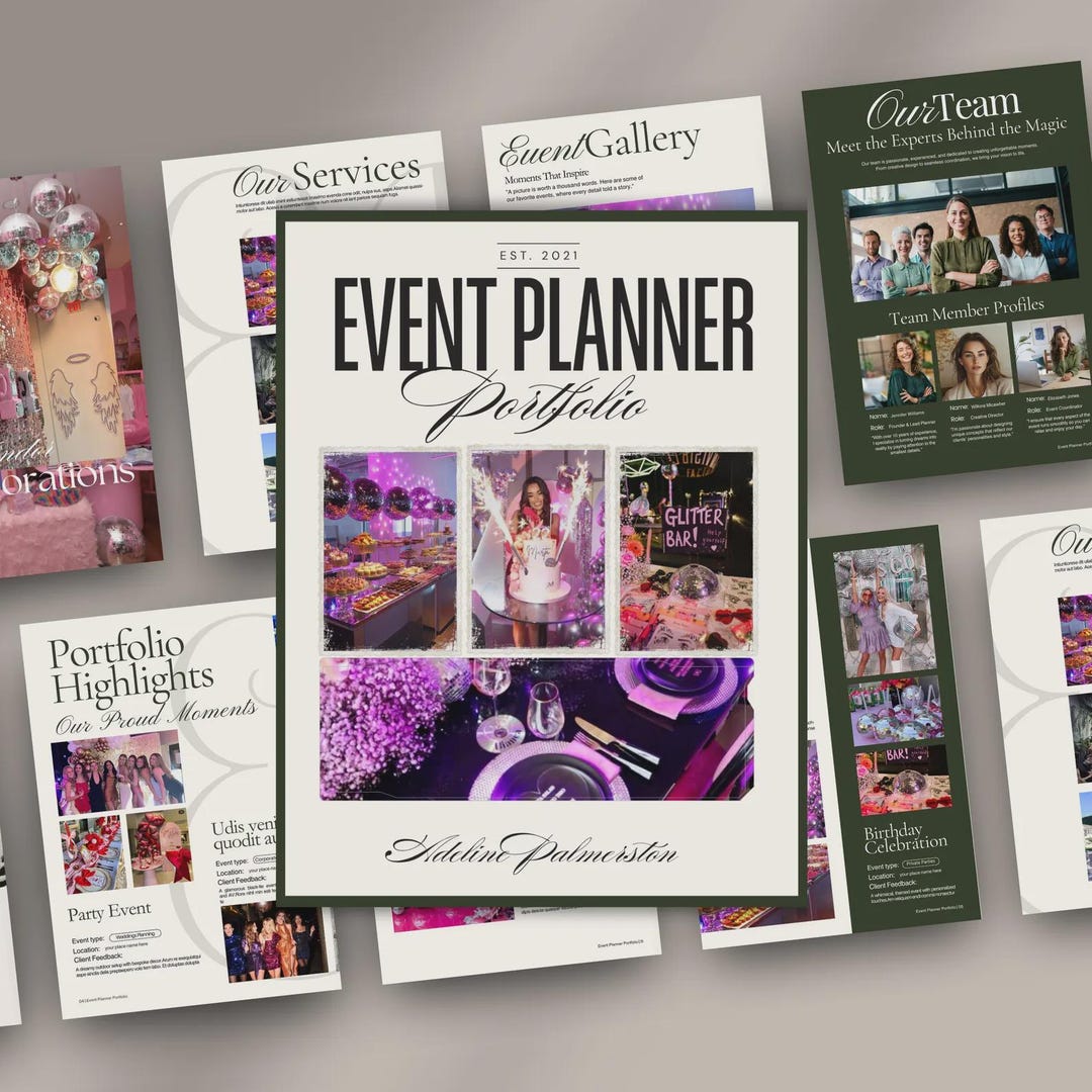 Event Planner Client Kit | Party Planning Portfolio + Contract ...