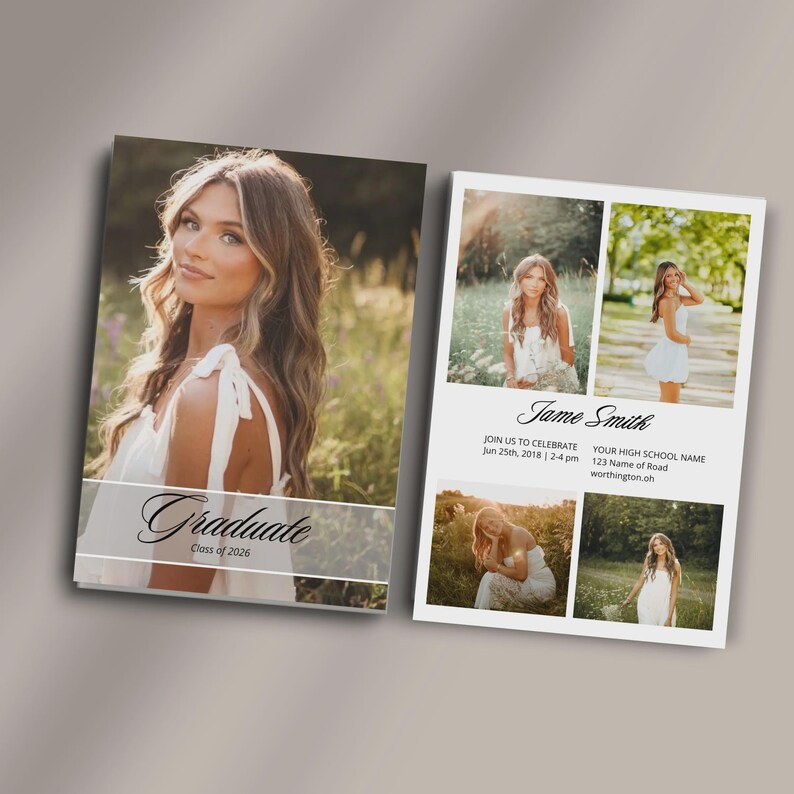 Modern Graduation Announcement Template | Minimalist Class of 2026 ...