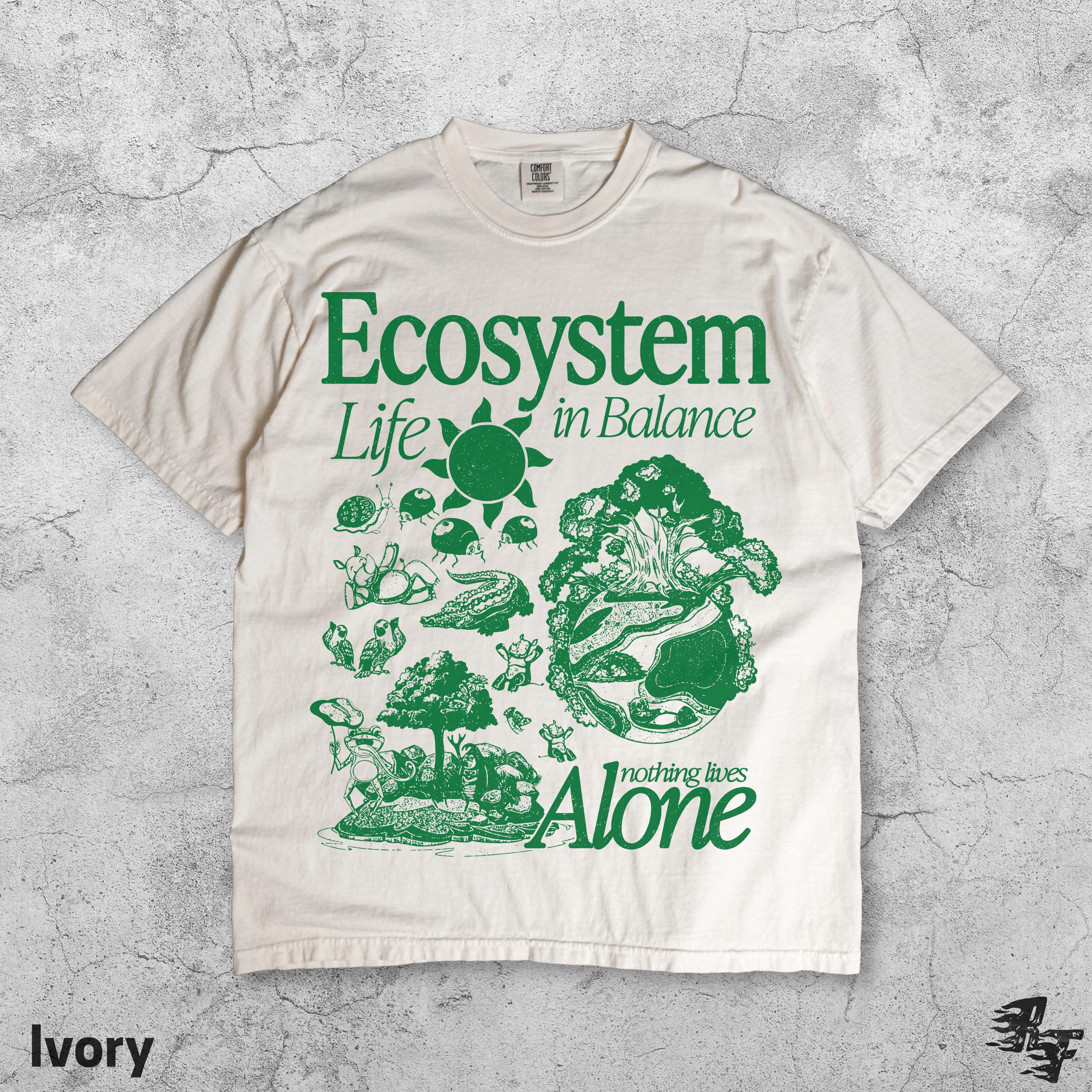 Ecosystem Biology Vintage T-shirt, Retro Ecology Graphic Tee, 90s ...