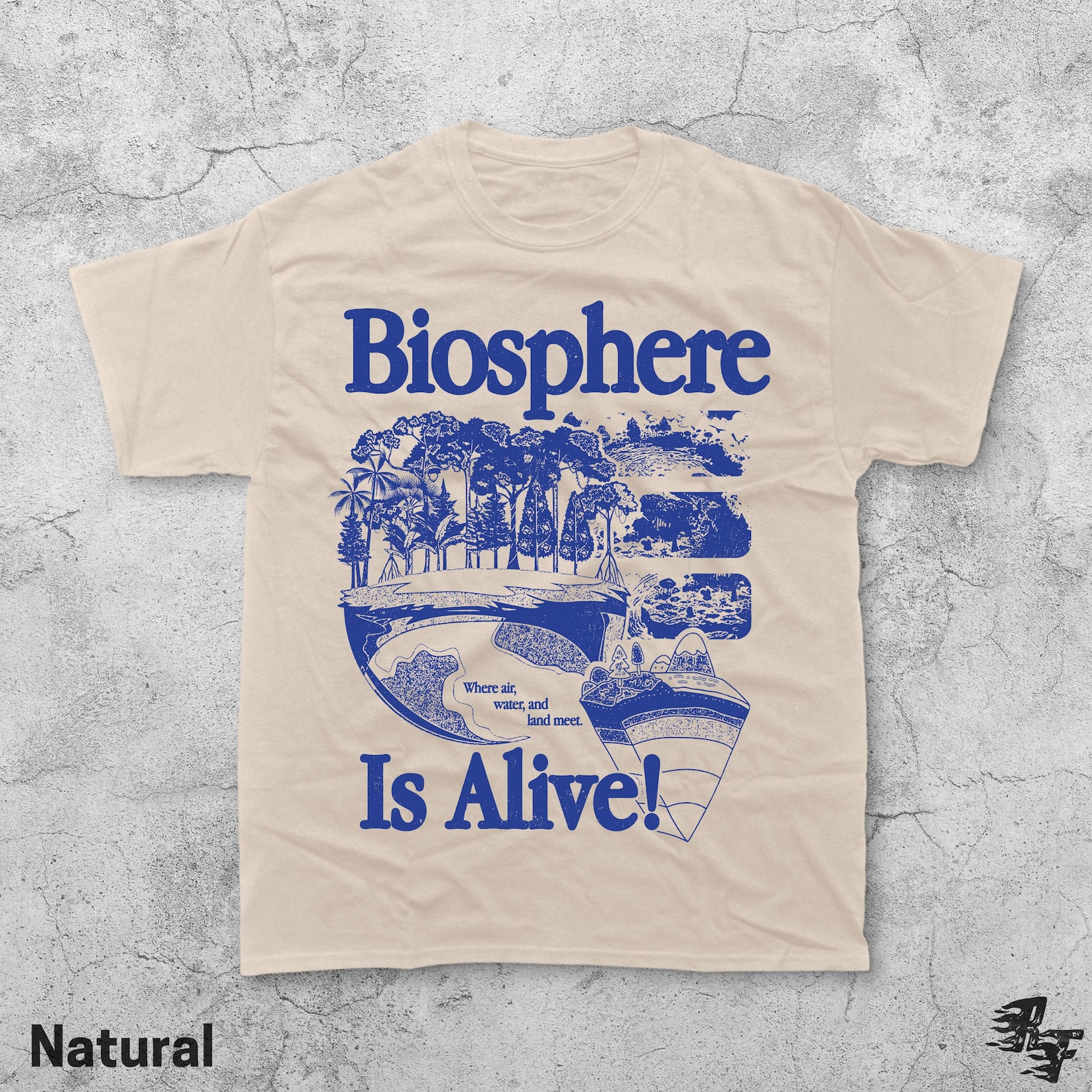 Biosphere Vintage Science T-shirt, Retro Biology Nature Graphic Tee ...
