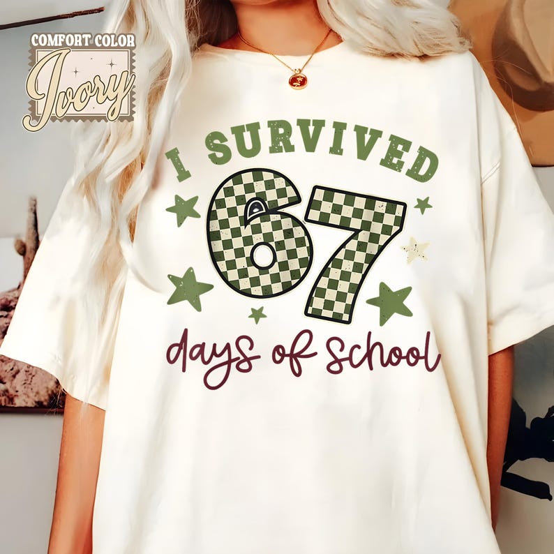 I Survived 67 Days of School Png Bundle, School Teachers Students, Six ...