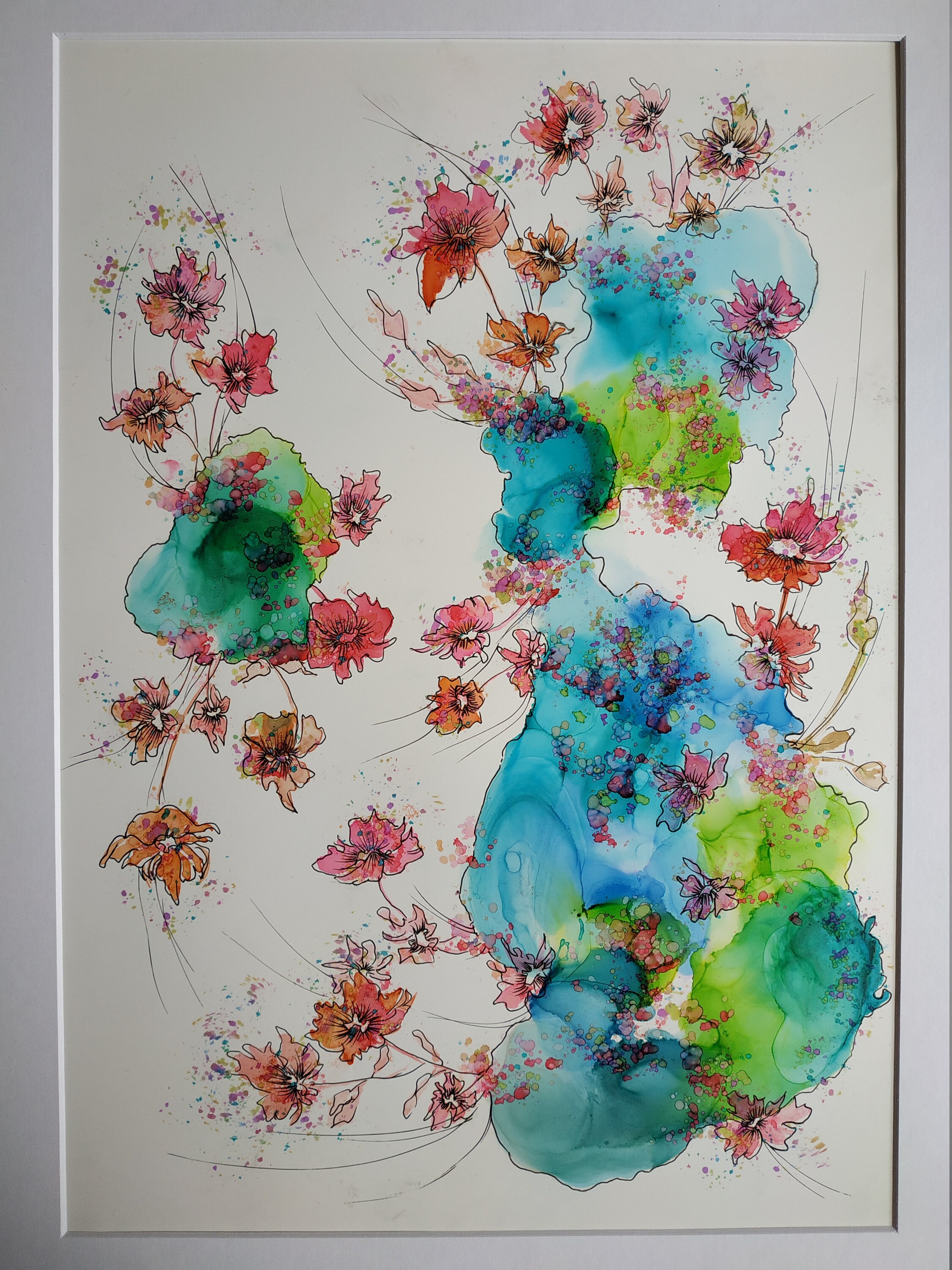 Alcohol ink paintingoriginal abstract paintingalcohol ink | Etsy