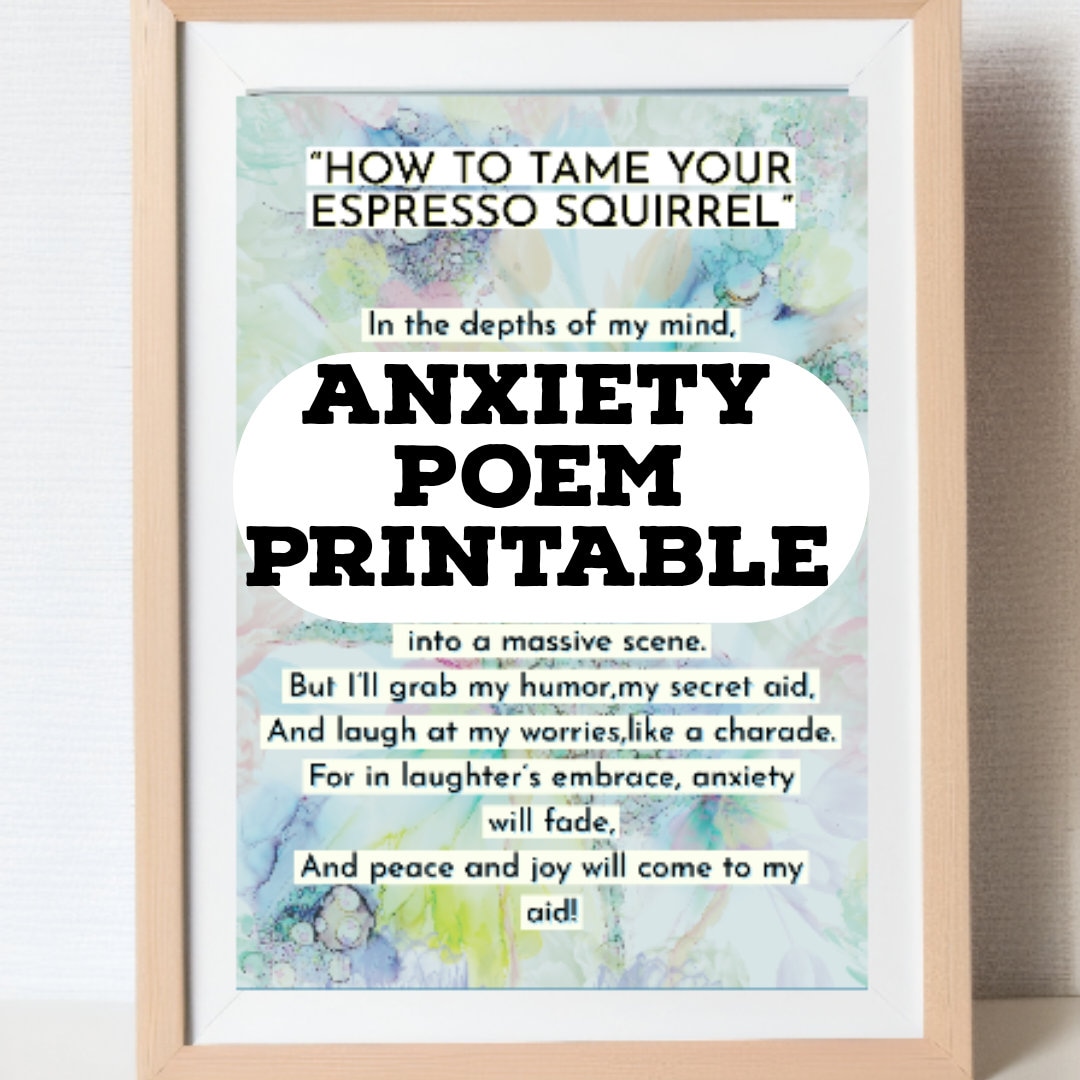 Anxiety Poster Printable Art,anxiety Wall Art,gift for Anxious Friend ...