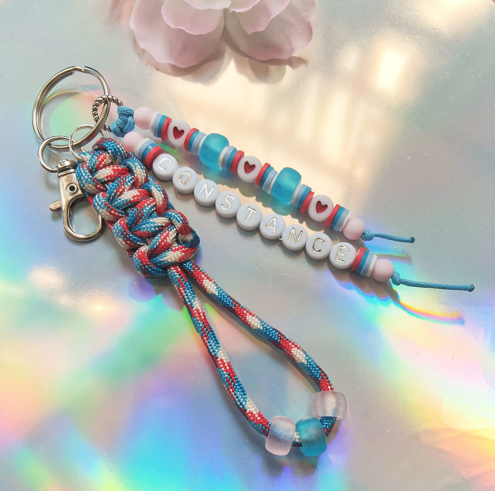 Personalized Kids Keychain, School Bag Charm Tag, Paracord Keychain ...