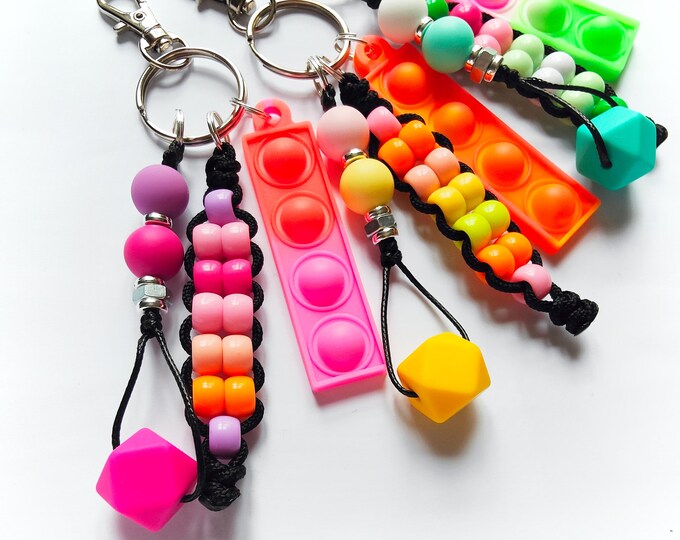 Sensory Fidget,stimming Keychain, ADHD Aid,focus Help,stress Relief ...