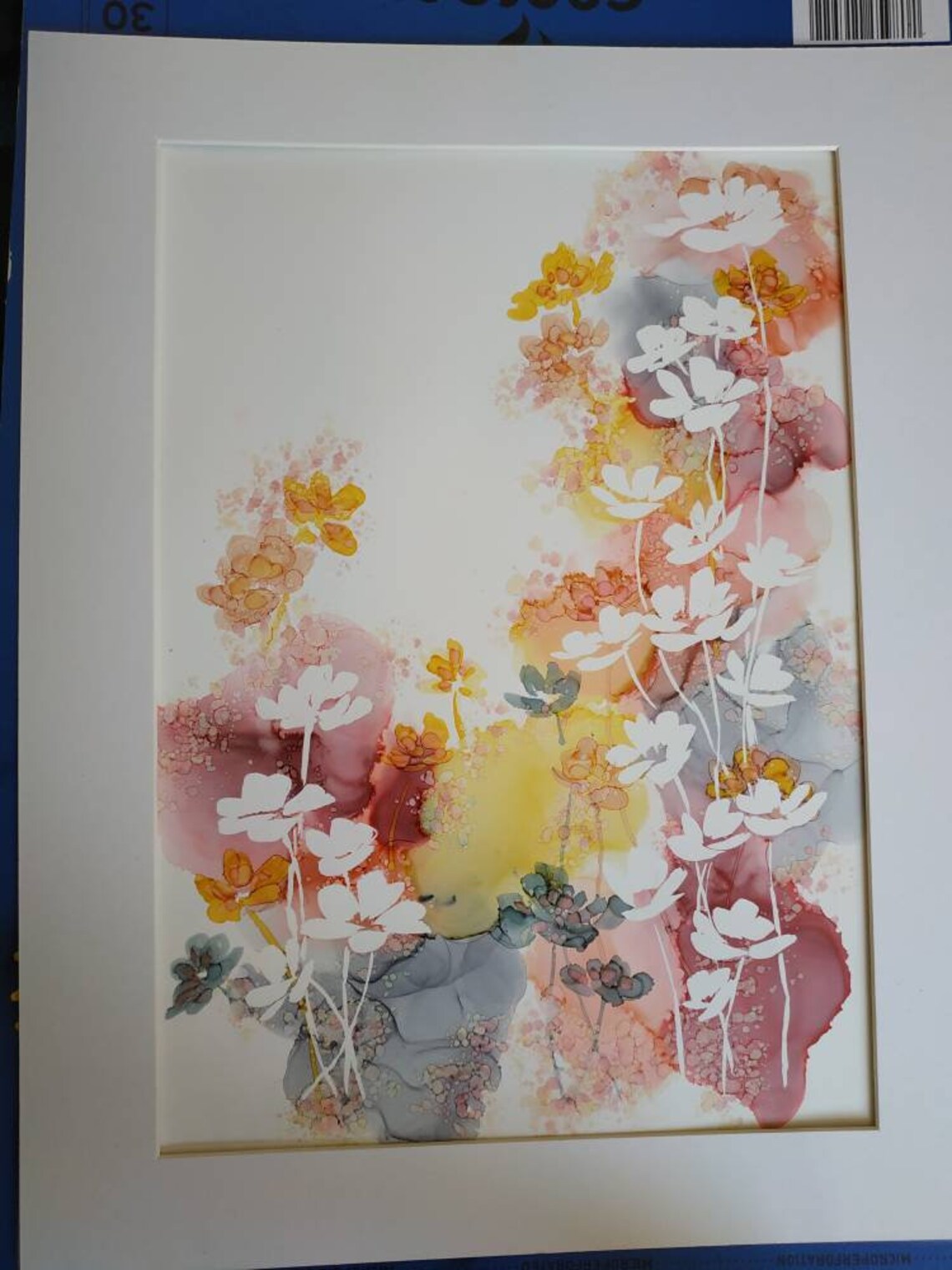 Flower Painting Original Abstract Flower Art Alcohol Ink - Etsy