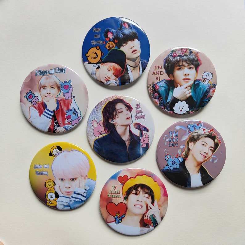 Bts Pin Setbts Bt21bt21 Pin Setbts Badgebts - Etsy
