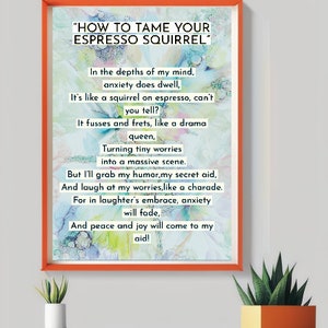 Anxiety Poster Printable Art,anxiety Wall Art,gift for Anxious Friend ...