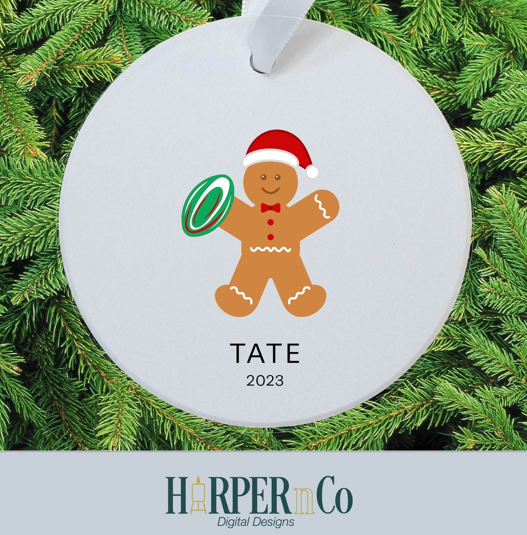 Rugby Personalized Christmas Ornament, Personalized Gingerbread ...