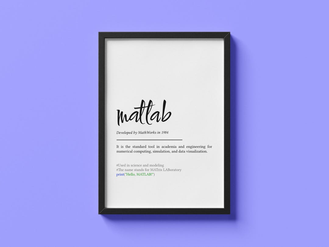MATLAB Poster | Programming Language Print - Etsy