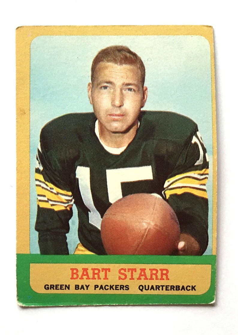 Bart Starr, 1963 Topps Football Card, Green Bay Packers - Etsy New Zealand