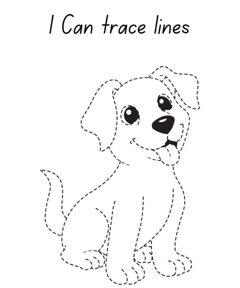 100 Preschool Line Tracing Worksheets Bundle, Line Trace Page Printable ...