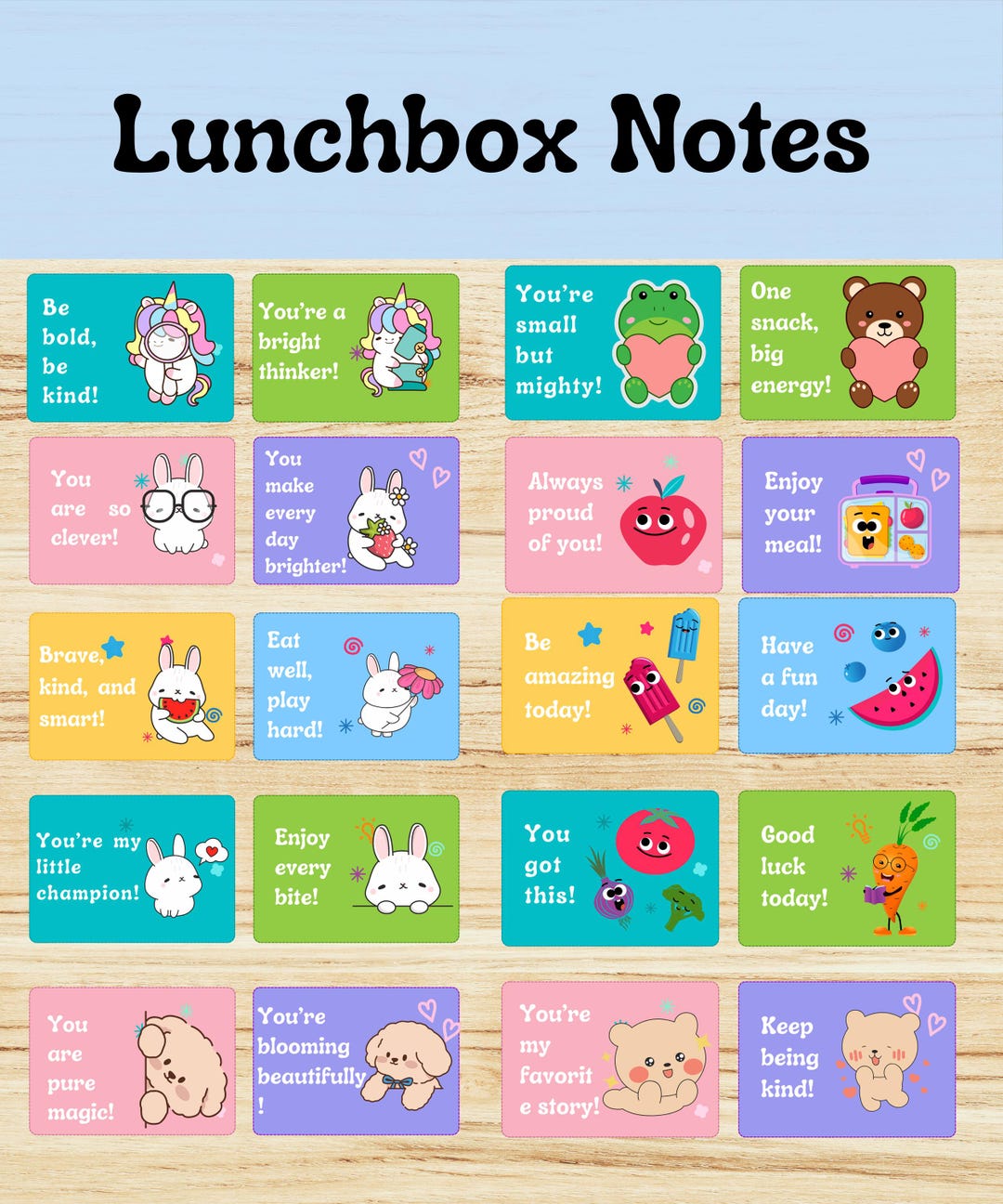 108 Lunchbox Notes Printable, Kids School Jokes (A4) - Etsy