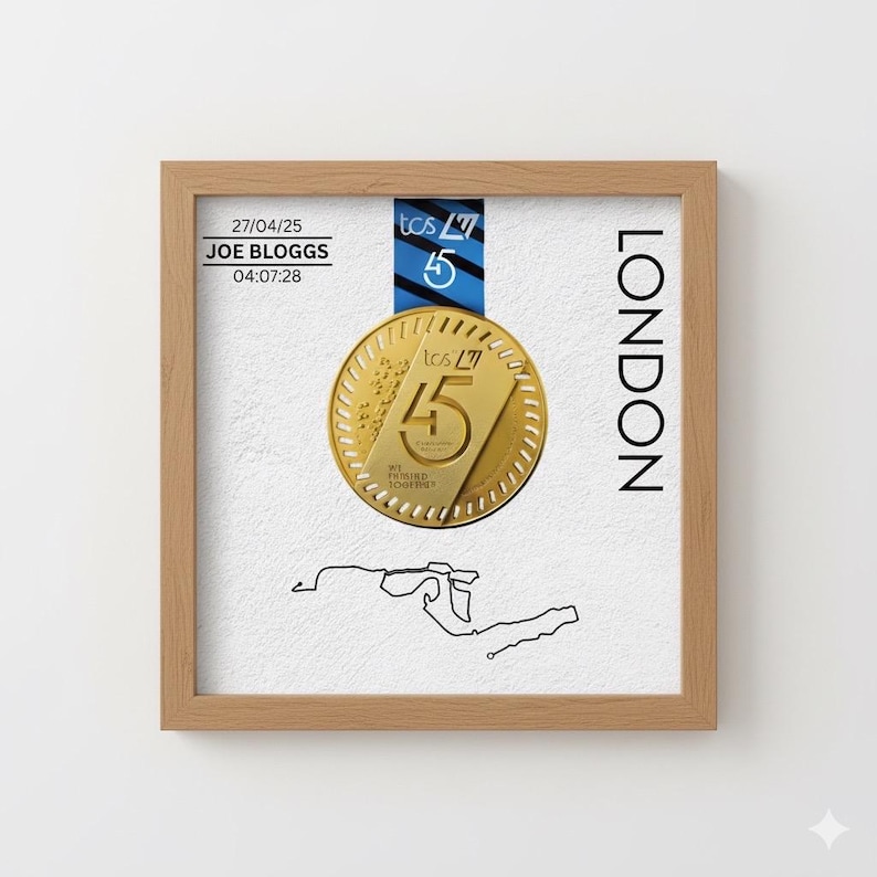 Personalised Medal Display Frame for the LONDON Marathon 2026 (or Any ...