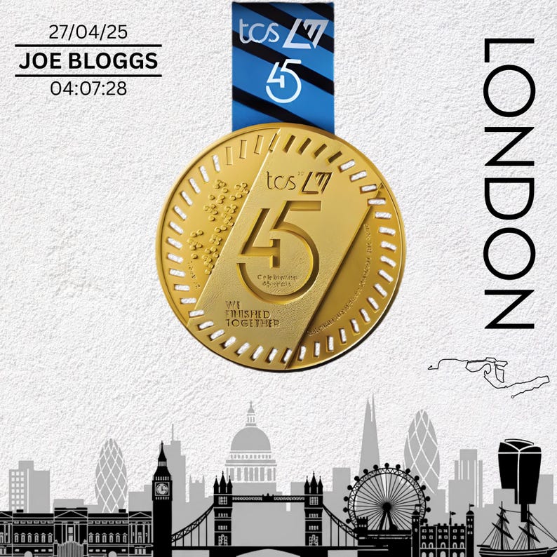 Personalised Medal Display Frame for the LONDON Marathon 2026 (or Any ...