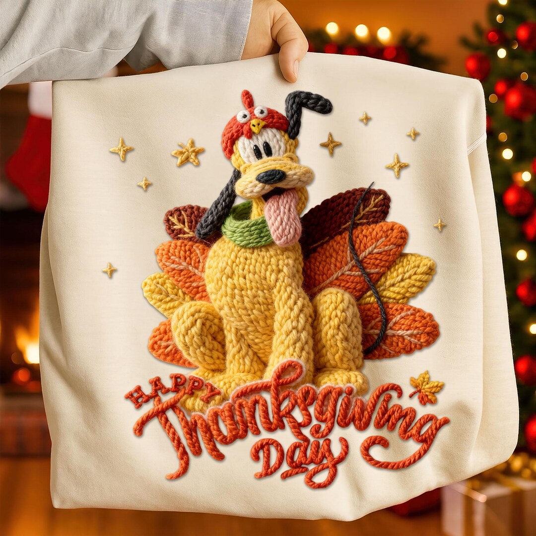 Pluto Faux Crochet Png, Latch Hook Yarn Thanksgiving Png, Cartoon Pluto ...
