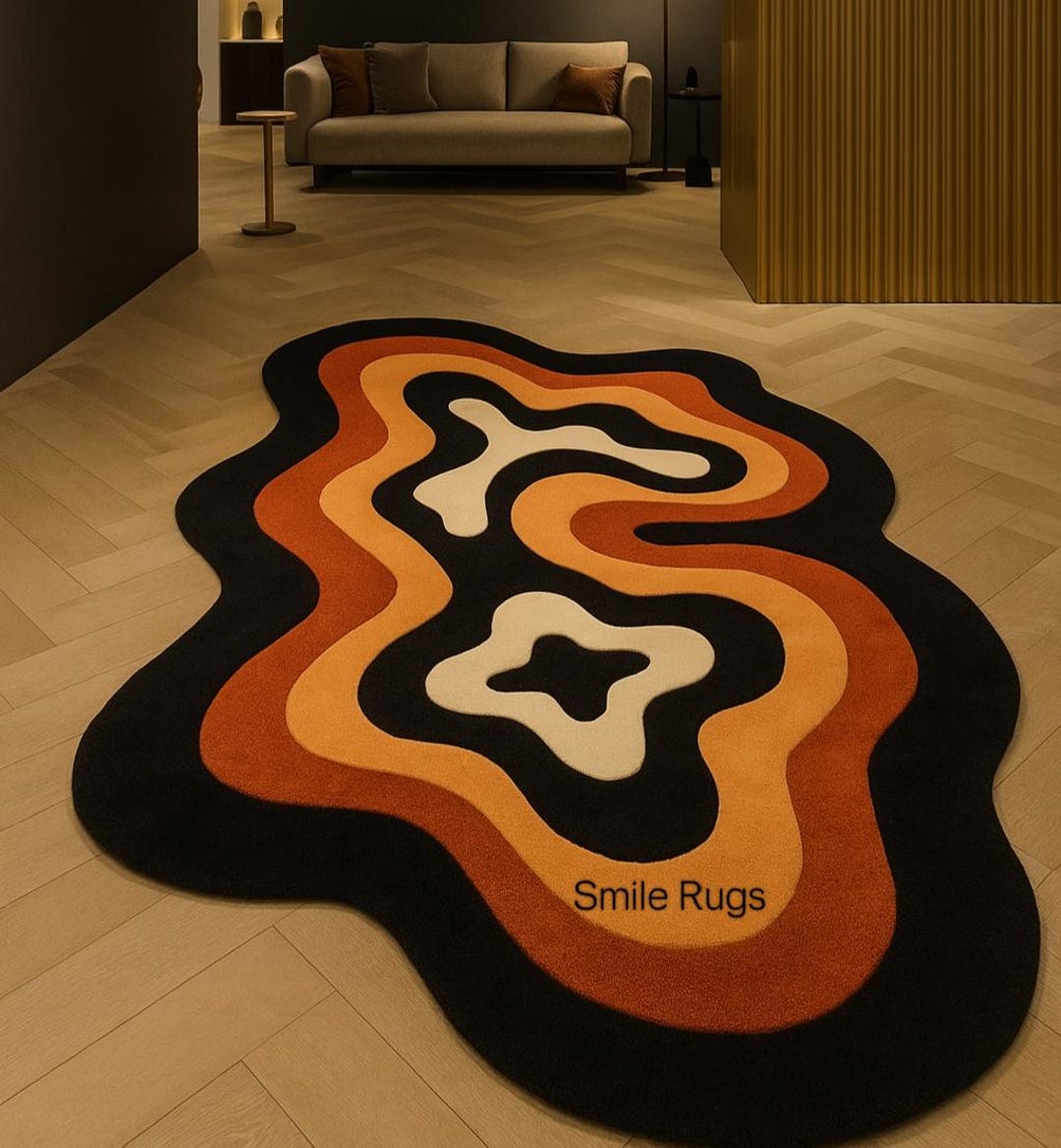 Handmade Heart Smile Rug: Shaggy Plush Accent Decor Luxury Rugs Your ...