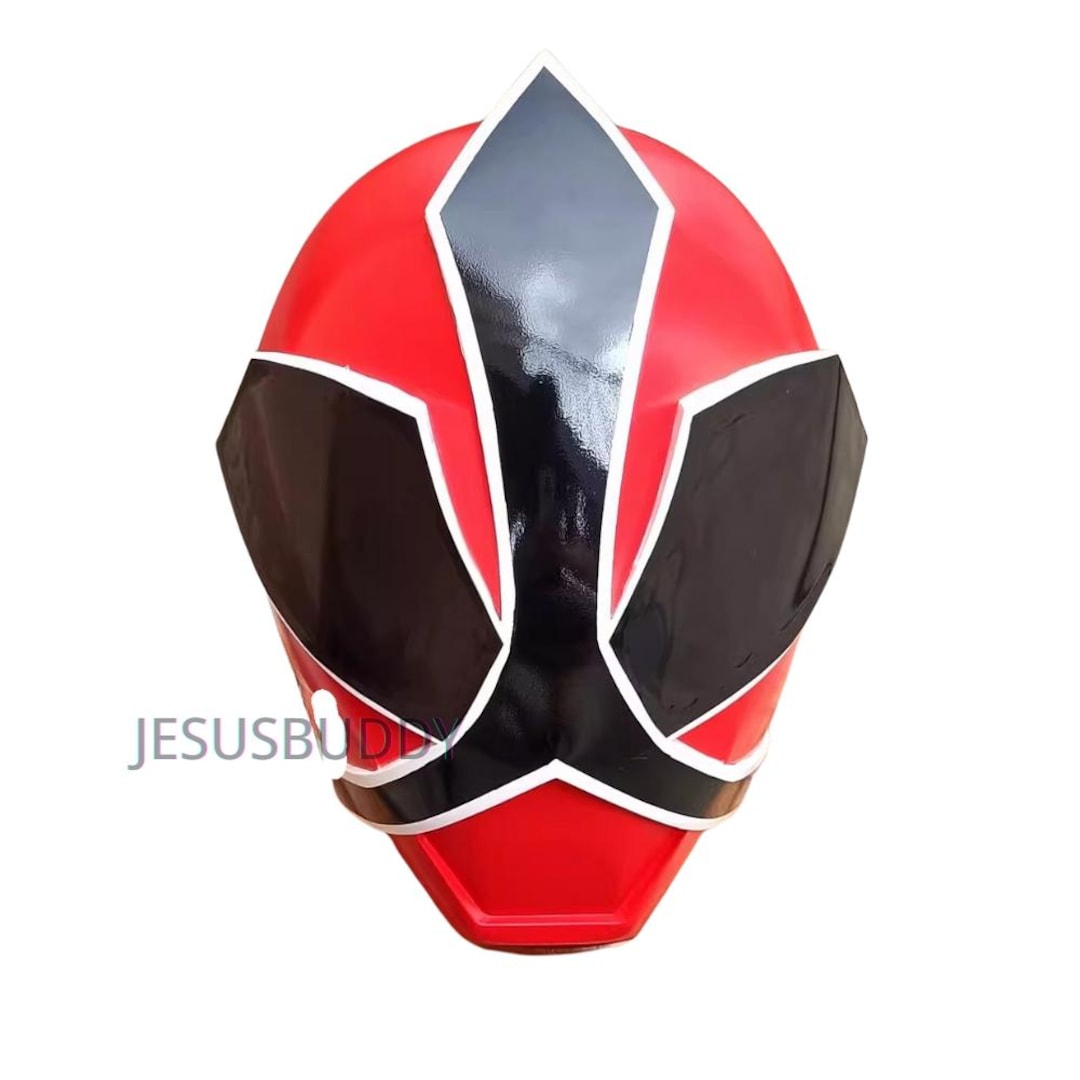 Custom Samurai Red Helmet, Sentai-inspired Cosplay Prop, 3D Printed ...