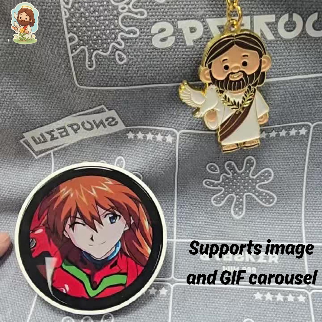 LED Electronic Badge,custom Anime Display Pin,bluetooth Emotion Brooch ...