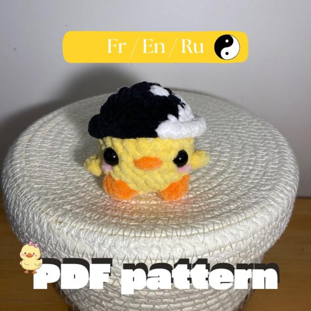 PDF Crochet Pattern – Yin Yang Chick | Kawaii Amigurumi | Fr/en/ru - Etsy