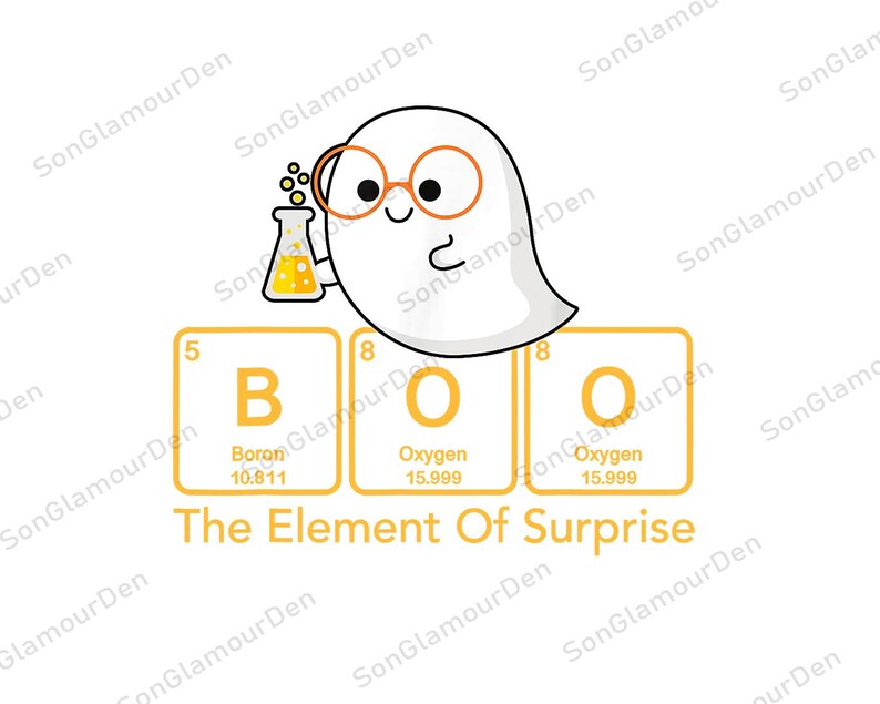 BOO Ghost Science PNG, Funny Halloween Chemistry Clipart, Cute Nerdy ...