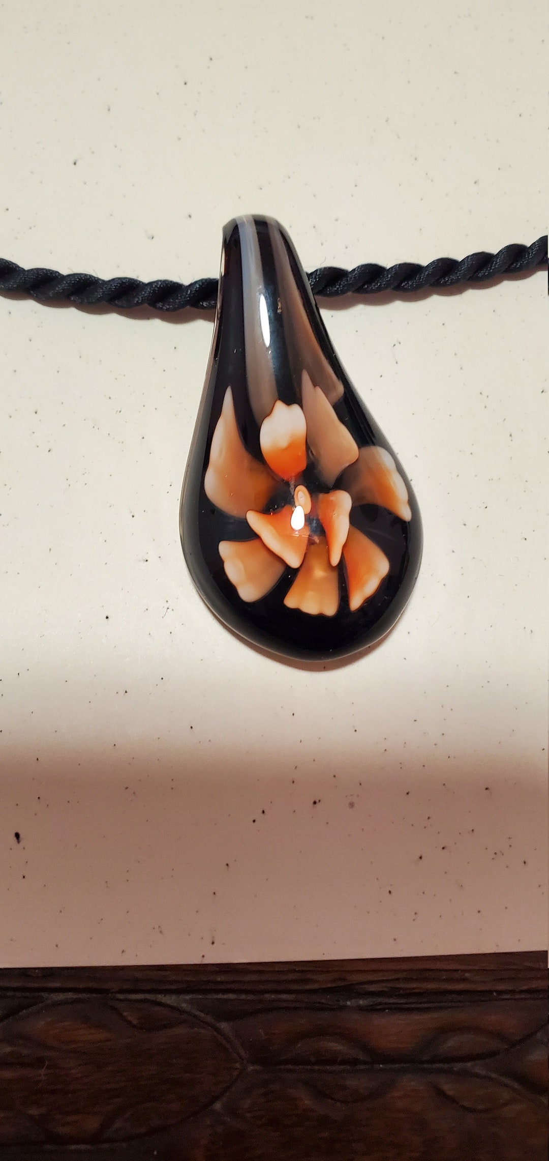 Lamp Work Glass Pendant With Glass Bail - Etsy