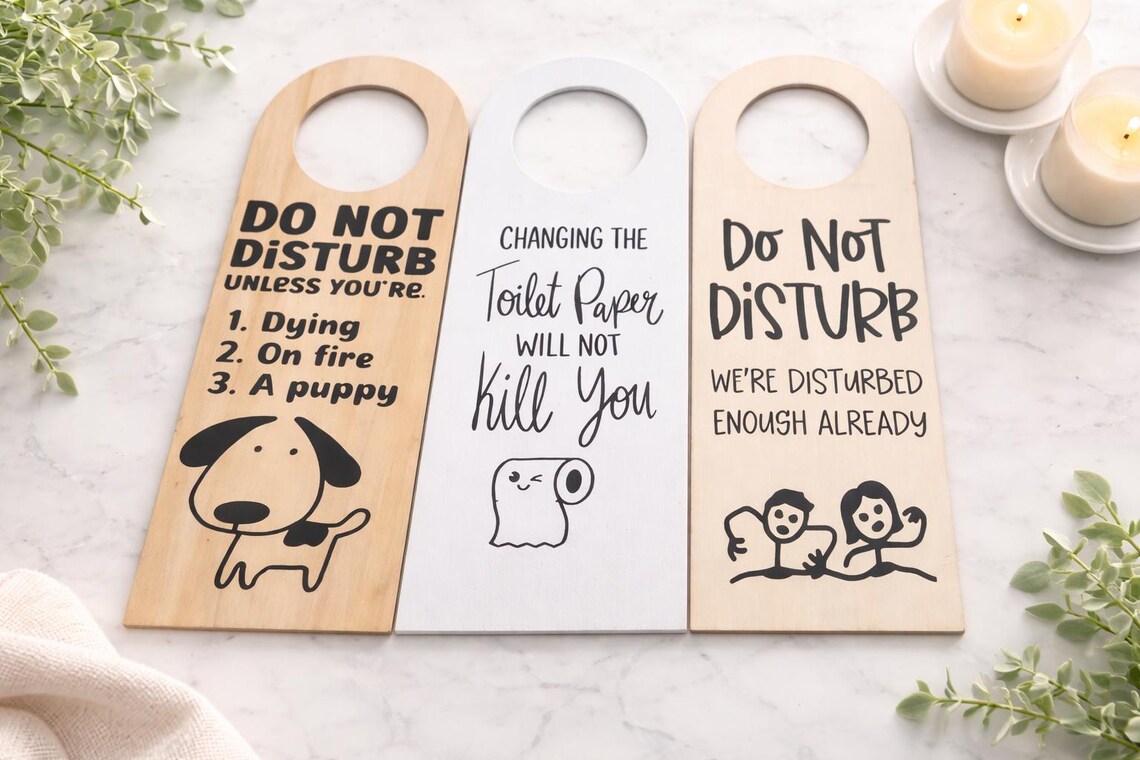 Door Hangers – Disturbed Enough Already, Funny/rude/cute/gift/present ...