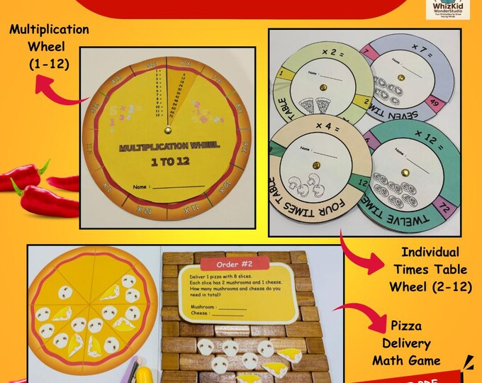 Multiplication Spinners SVG and Pdf-spinner Math Cut File and Printable ...