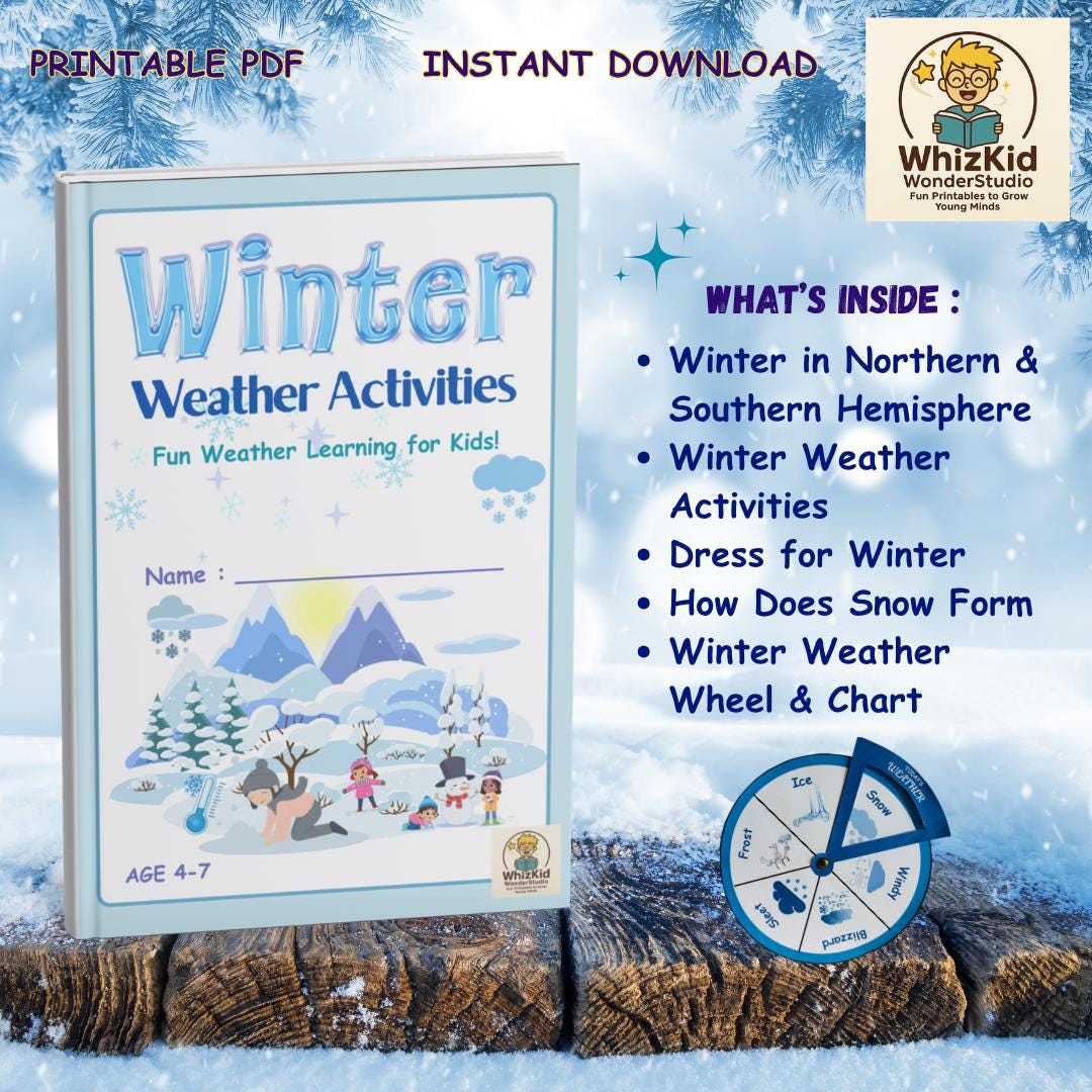 Winter Weather Learning Pack for Kids – Science Activities (PDF) - Etsy