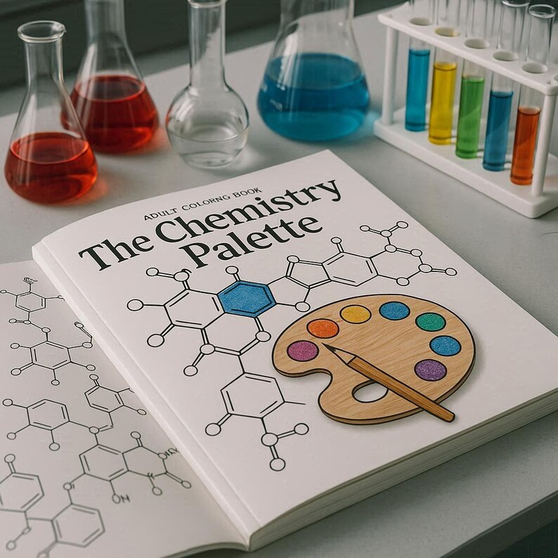 The Chemistry Palette – Printed Science Coloring Book for Teens ...