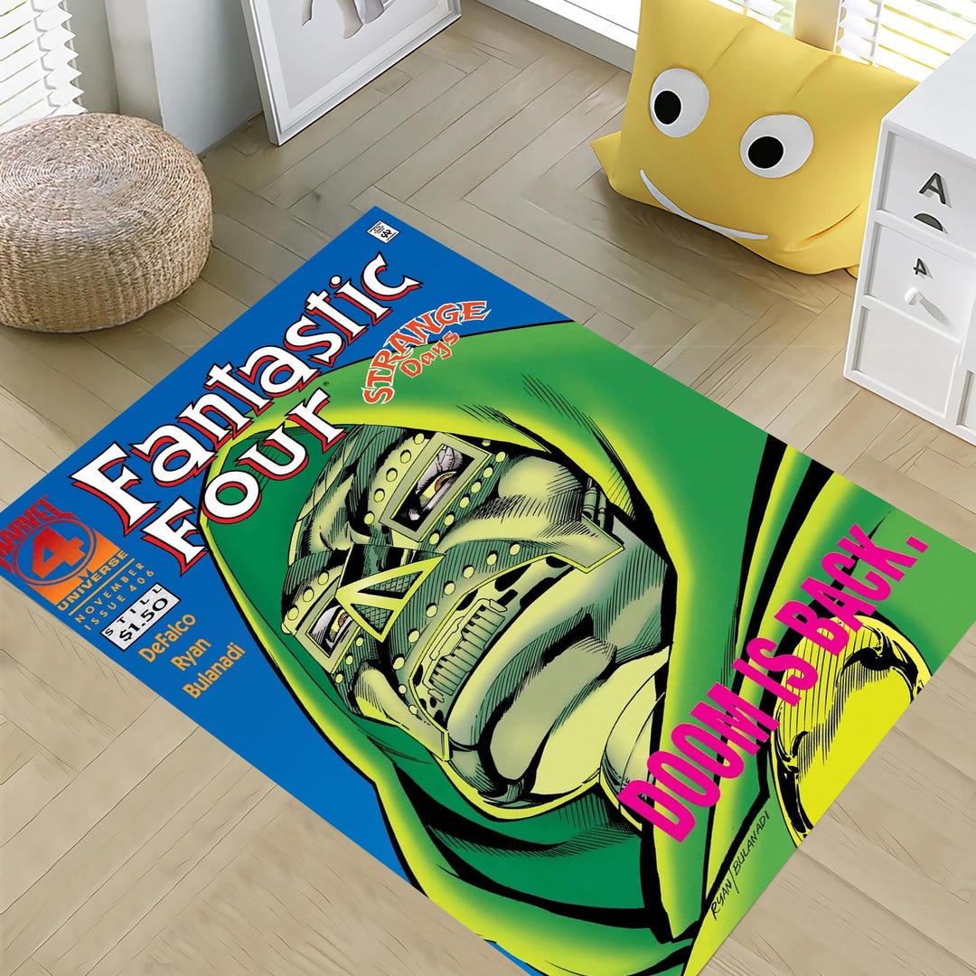 Doctor Doom Rug: Comic Book Cover Art Carpet - Etsy