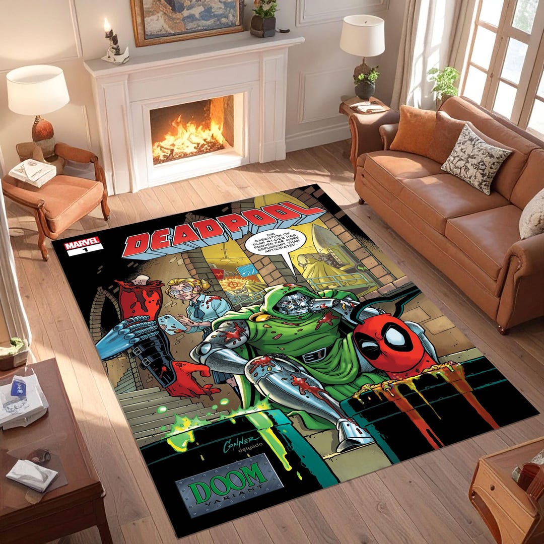 Deadpool Comic Cover Rug: Super Hero Kids Room Decor - Etsy