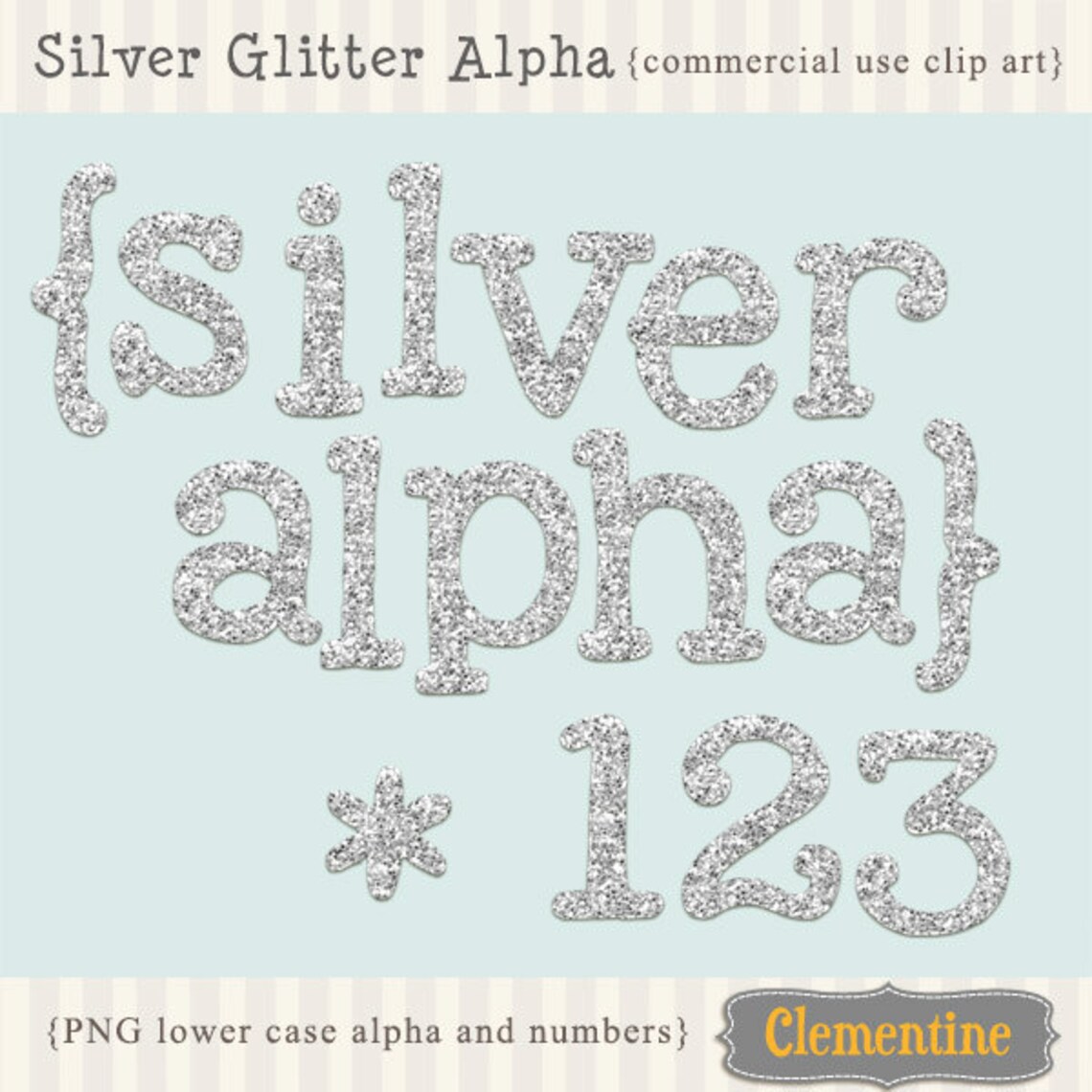Silver Glitter Alphabet, Glitter Alpha Clip Art Images, Commercial Use ...
