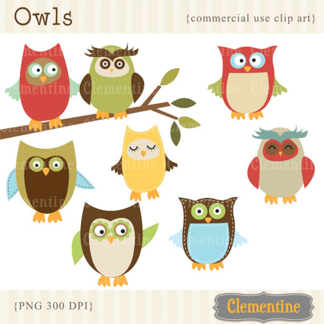 Owl Clip Art Images, Owl Clipart, Royalty Free Clip Art- Instant ...