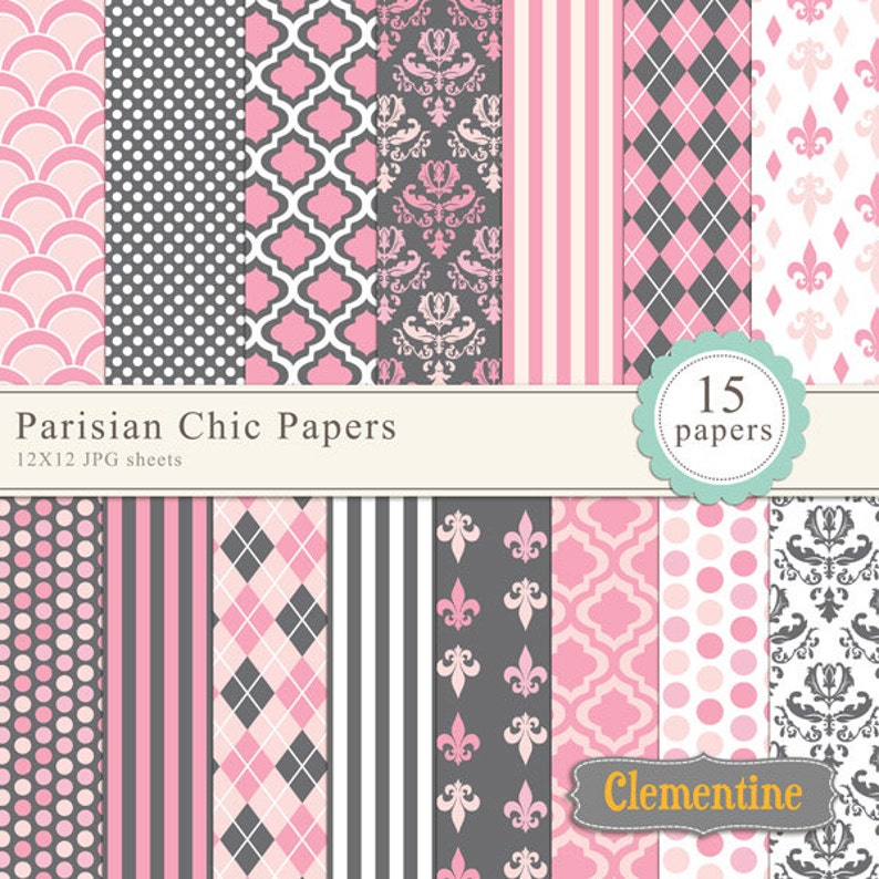 Printable Damask Scrapbook Paper 12x12, Polka Dots Scrapbook Paper ...