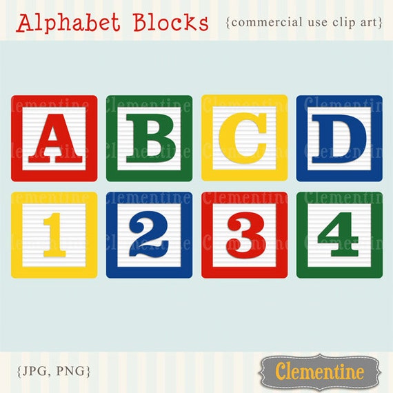 Blue Baby Blocks Clip Art