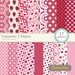 Valentine Digital Paper 12x12 Digital Scrapbook Paper | Etsy