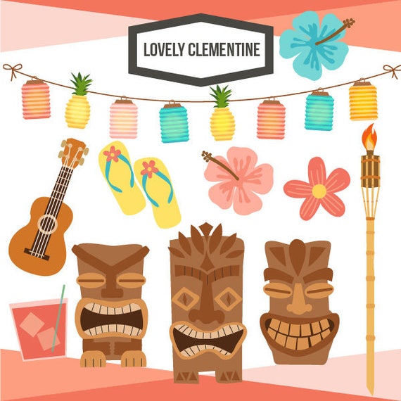 Luau Party Clip Art Tiki