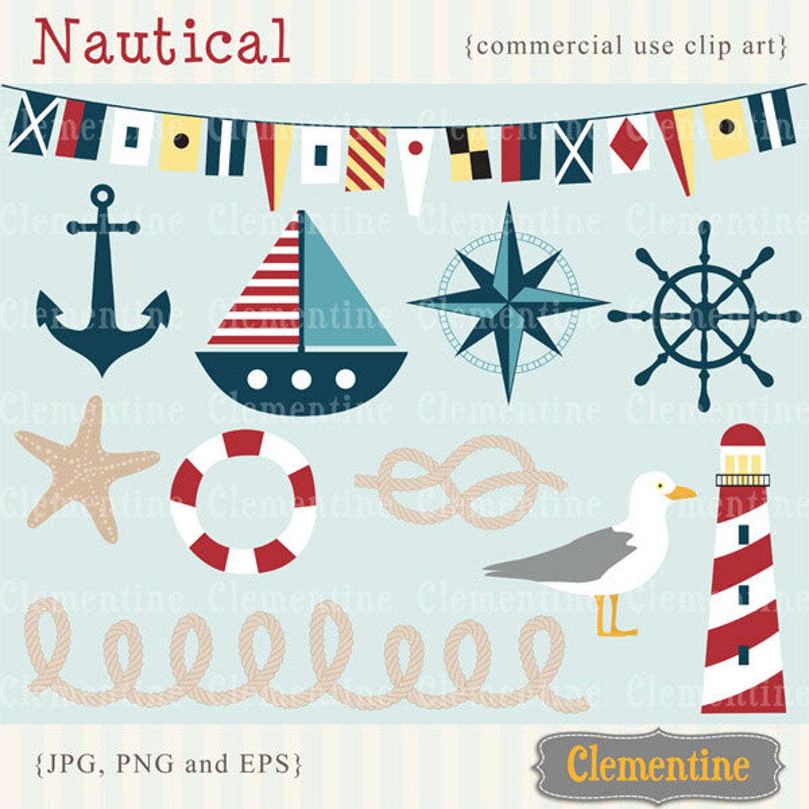 Nautical Clip Art Images, Nautical Clipart, Nautical Vector, Royalty ...