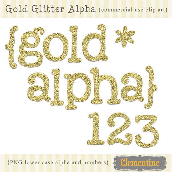 Gold Glitter Alphabet, Glitter Alpha Clip Art Images, Commercial Use ...