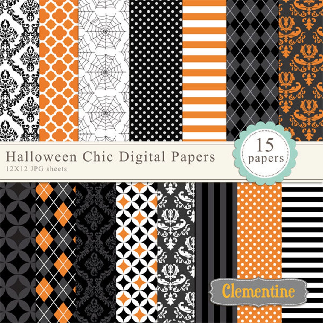Halloween Digital Paper for Commercial Use - Instant Download - Etsy