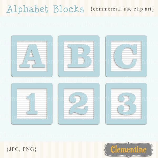 Blue Alphabet Blocks Clip Art Images, Baby Blocks Clip Art, Alphabet ...
