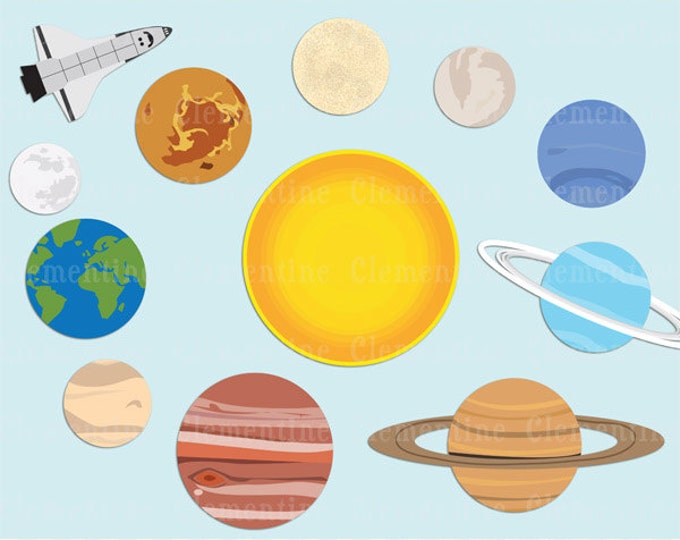 Outer Space Clip Art - Set of 10 X-large 300 DPI Vector, PNG, and JPG ...