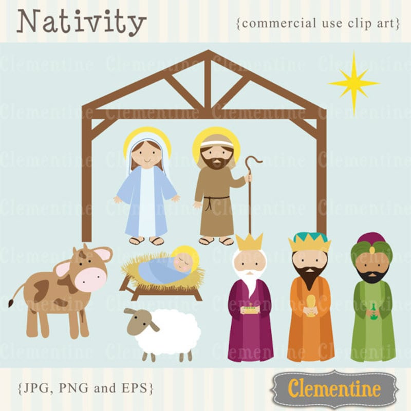 Nativity Clip Art - Etsy