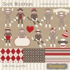 Baby Sock Monkey Clipart -personal and Limited Commercial Use- Sock ...