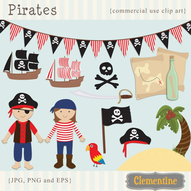 Pirate Clip Art Images, Pirate Clipart, Pirate Vector, Royalty Free ...