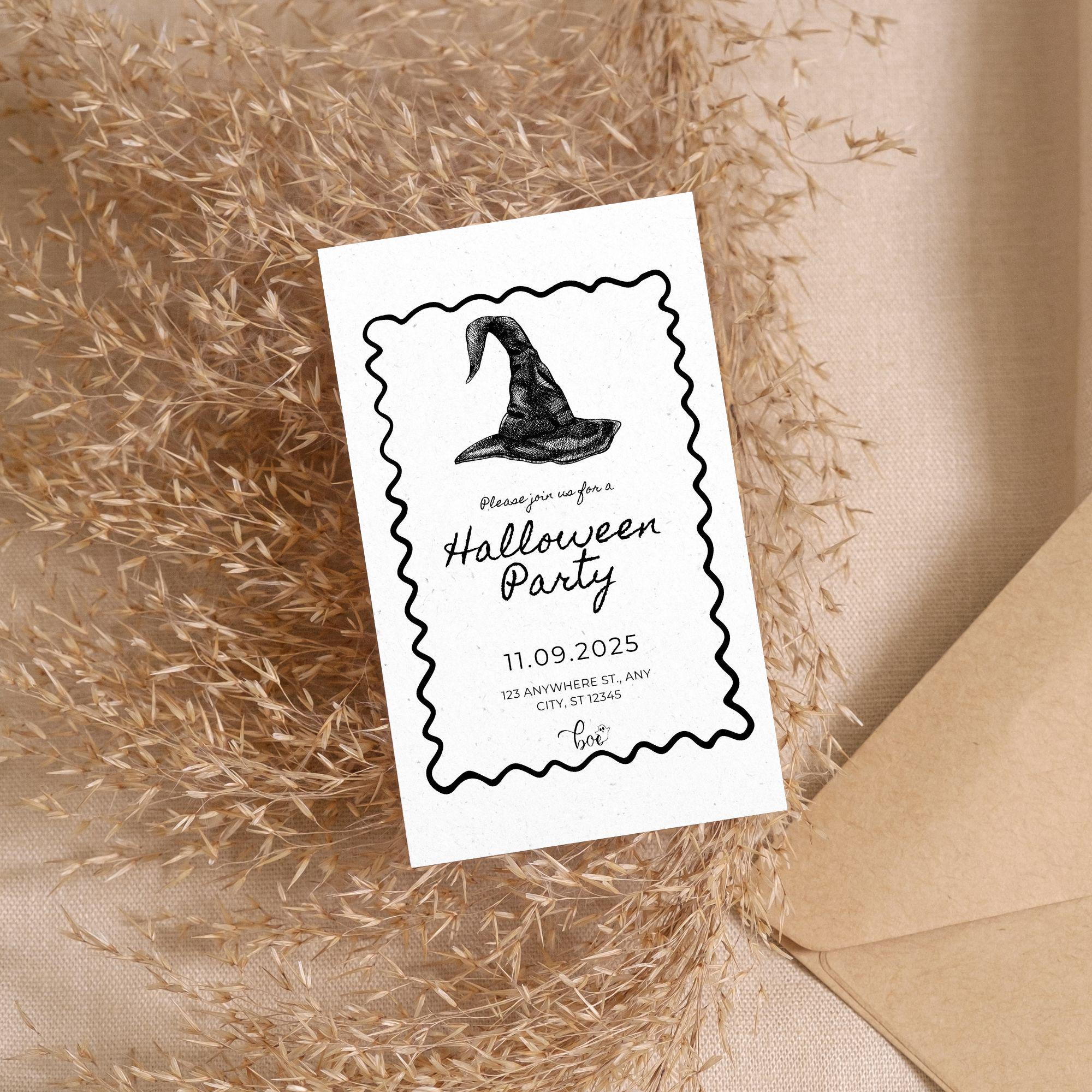 Editable Halloween Party Invitation: Spooky Canva Template (5x7 ...