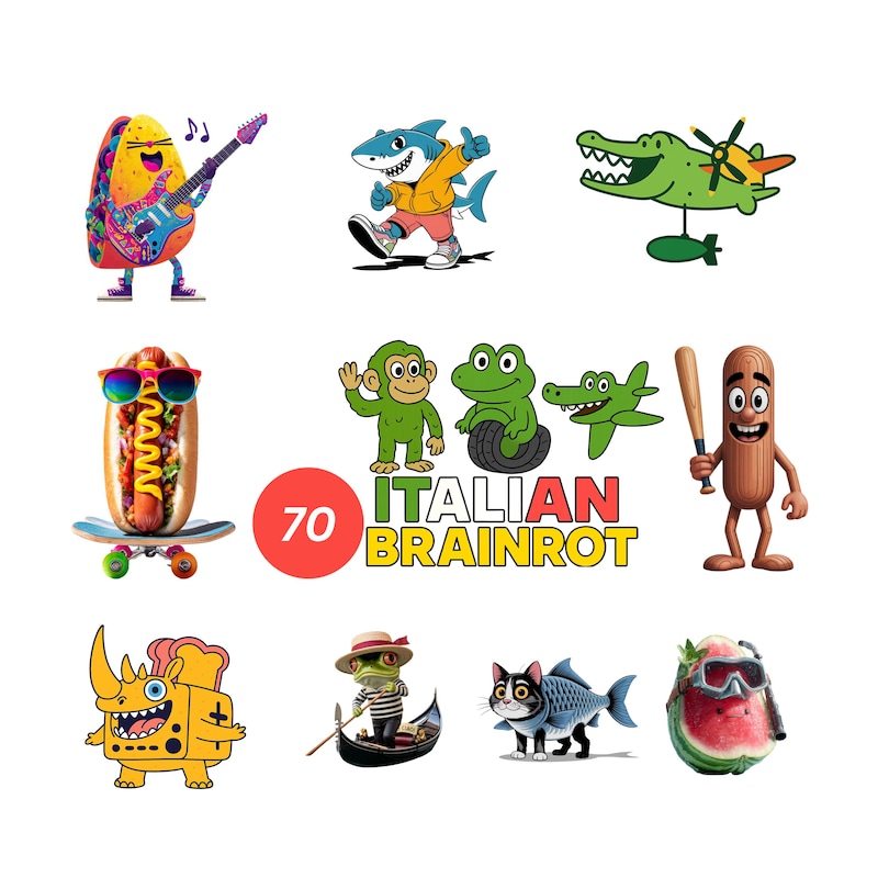 Papercraft de brainrot - Etsy España