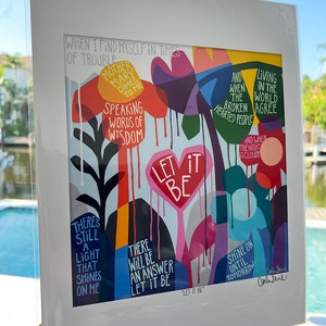 Let It Be Art Printed on Paper or Canvas , Standard Sizes, Beatles Art ...