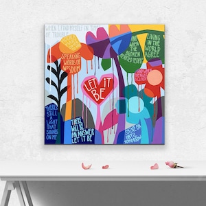 Let It Be Art Printed on Paper or Canvas , Standard Sizes, Beatles Art ...